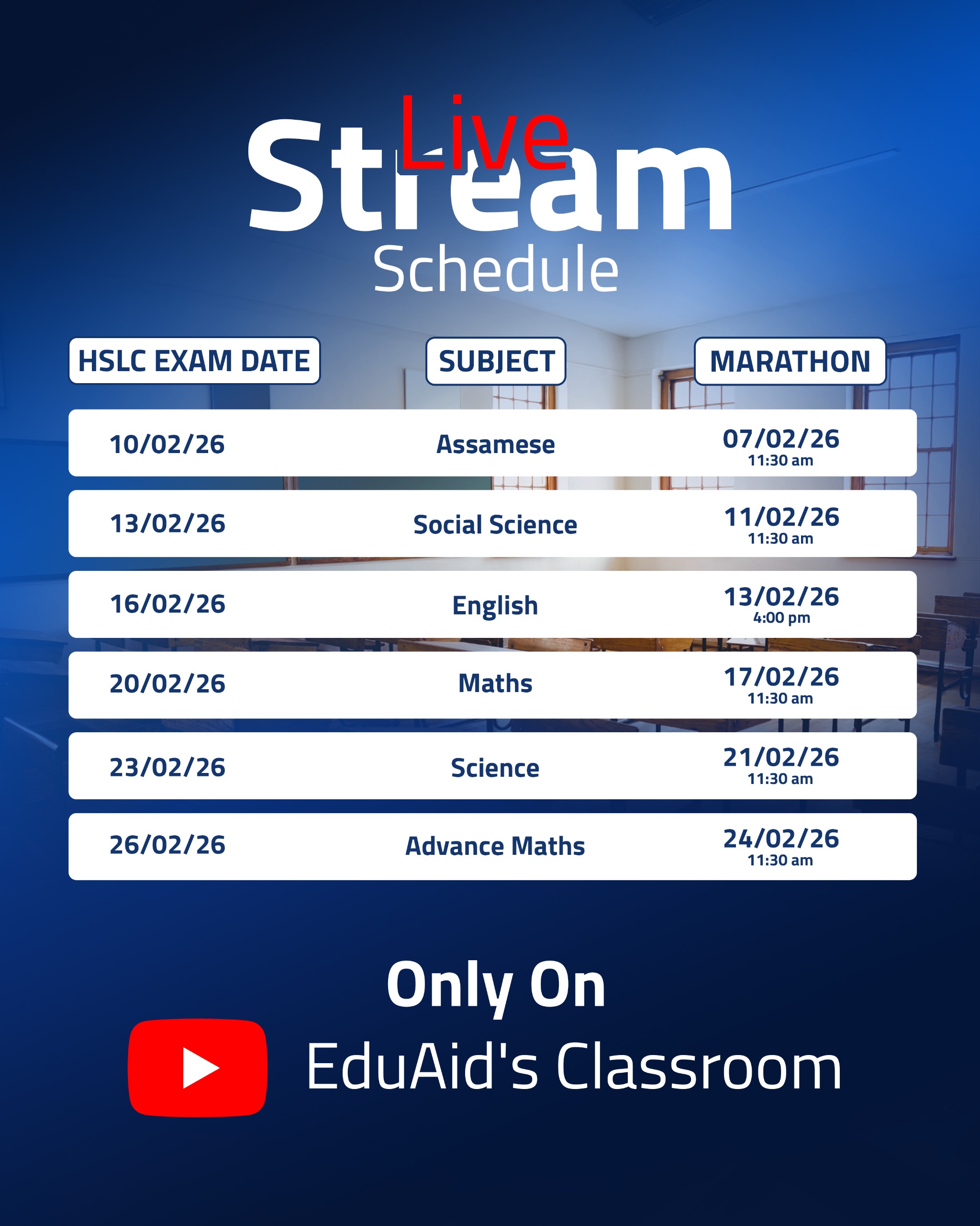 EduAid Starts Marathon Classes for Class 10 Students: Smart Revision ...